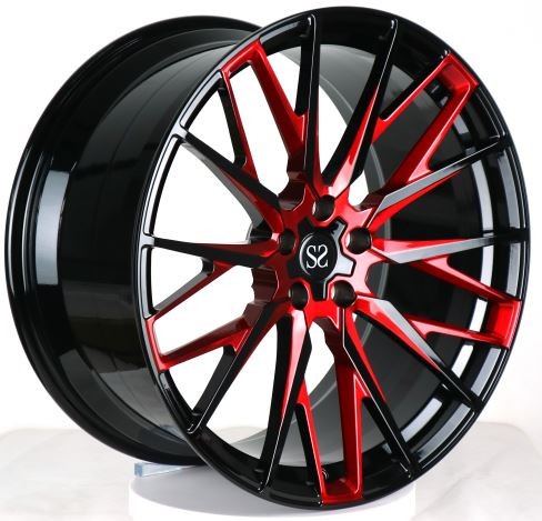1-częściowe kute koła 17 "18 19 cali 5x114,3 czerwone i czarne ...